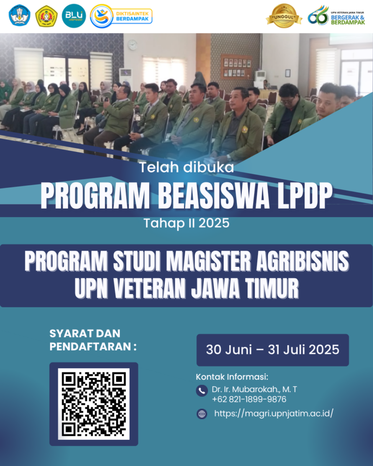 Program Beasiswa LPDP Tahap II Tahun 2025 untuk Program Studi Magister Agribisnis – Magister ...